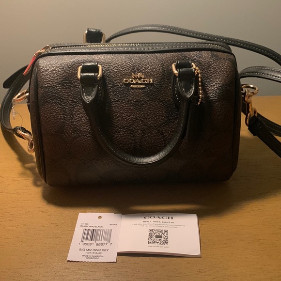 Coach | Bags | Coach Mini Rowan Crossbody In Signature Canvas Nwt | Poshmark